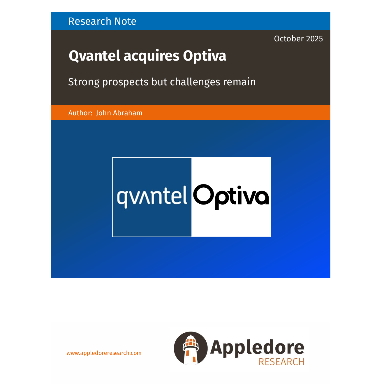 Qvantel acquires Optiva - Appledore Research